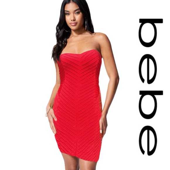 bebe | Dresses | Bebe Strapless Bodycon Dress | Poshmark